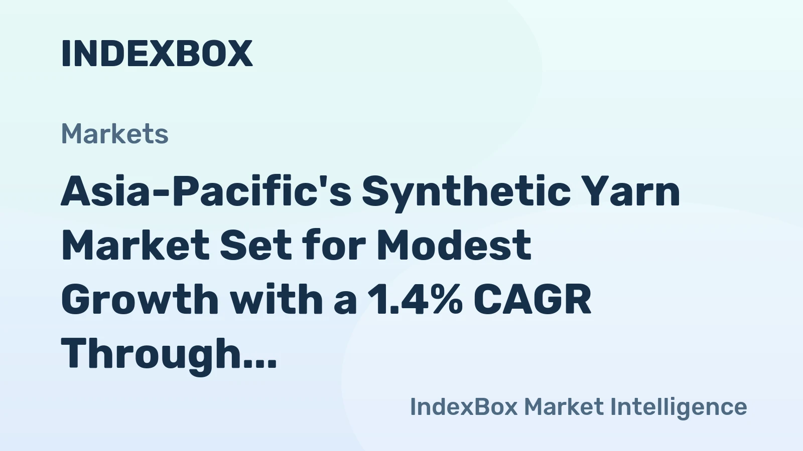 Asia-Pacific's Synthetic Yarn Market Set for Modest Growth with a 1.4% CAGR Through 2035