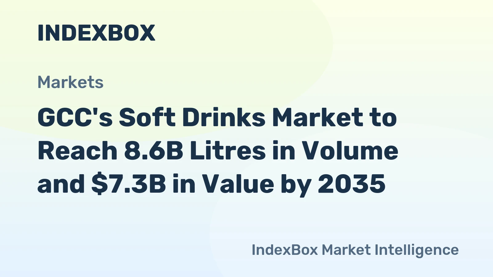 GCC's Soft Drinks Market to Reach 8.6B Litres in Volume and $7.3B in Value by 2035