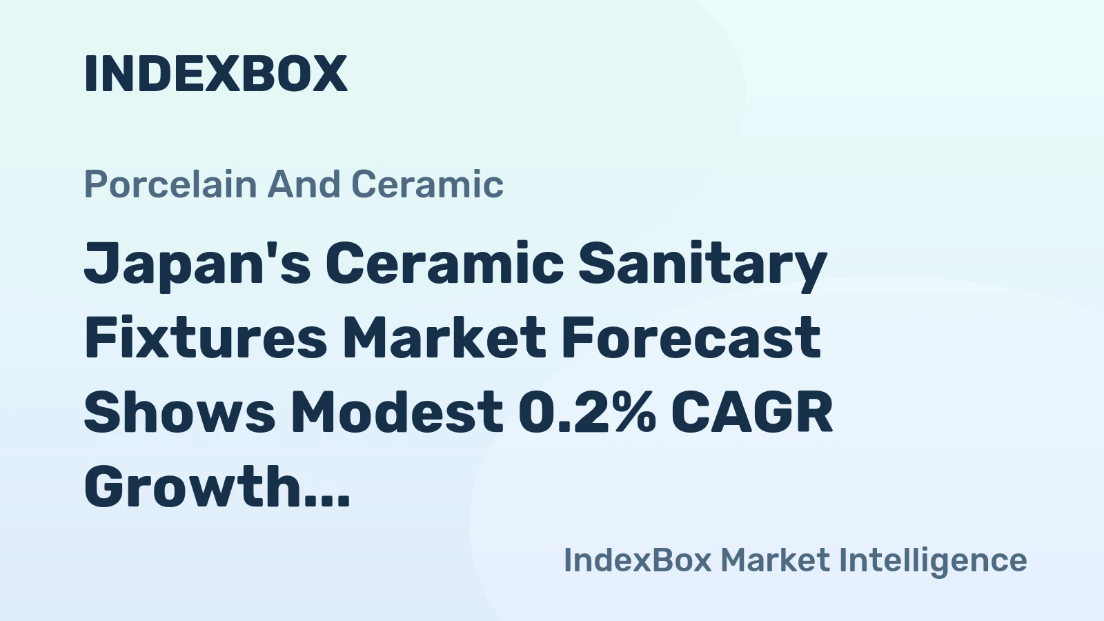 Japan's Ceramic Sanitary Fixtures Market Forecast Shows Modest 0.2% CAGR Growth Through 2035