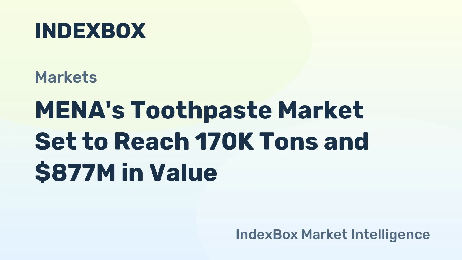 MENA's Toothpaste Market Set to Reach 170K Tons and $877M in Value