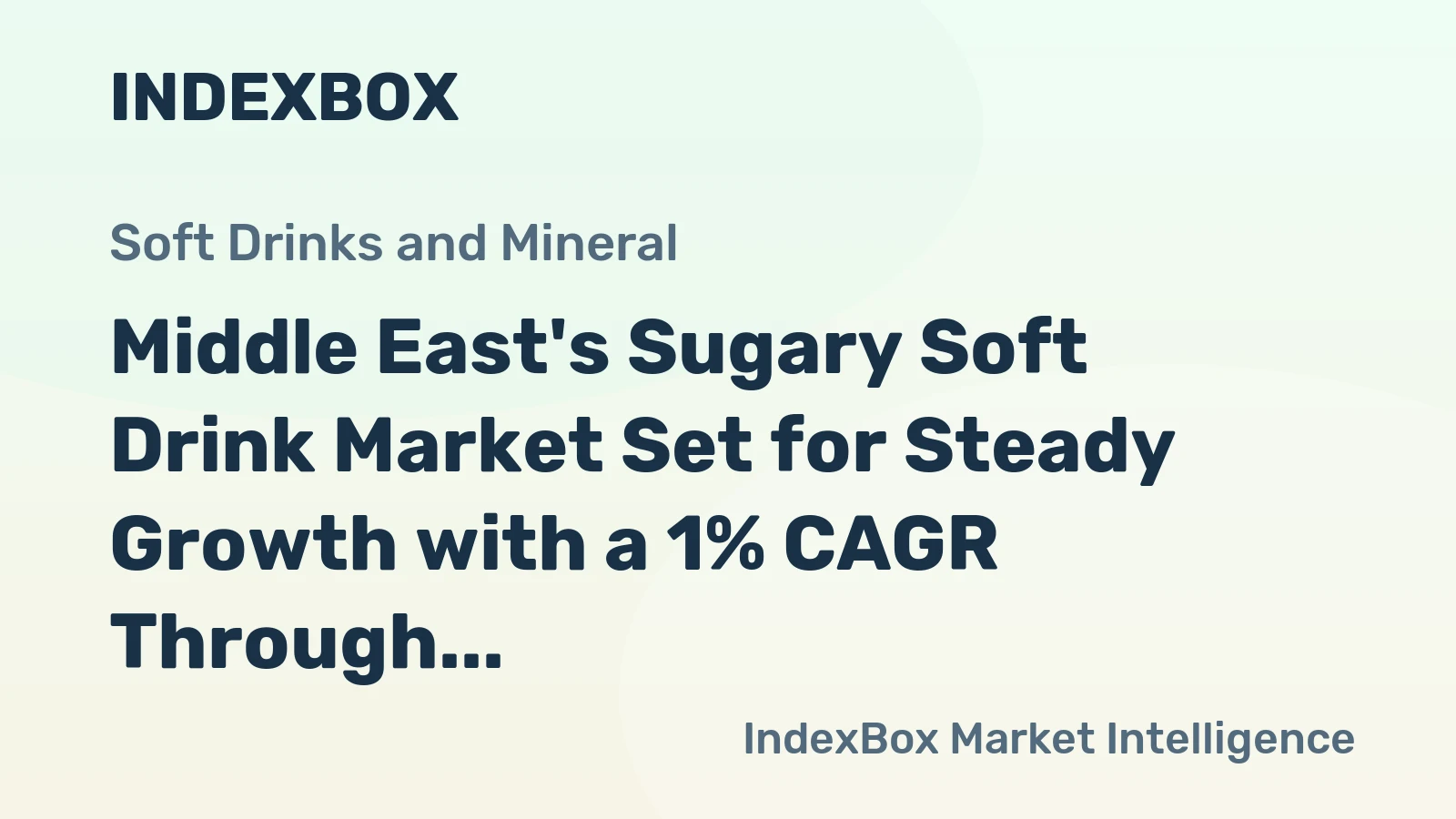 Middle East's Sugary Soft Drink Market Set for Steady Growth with a 1% CAGR Through 2035