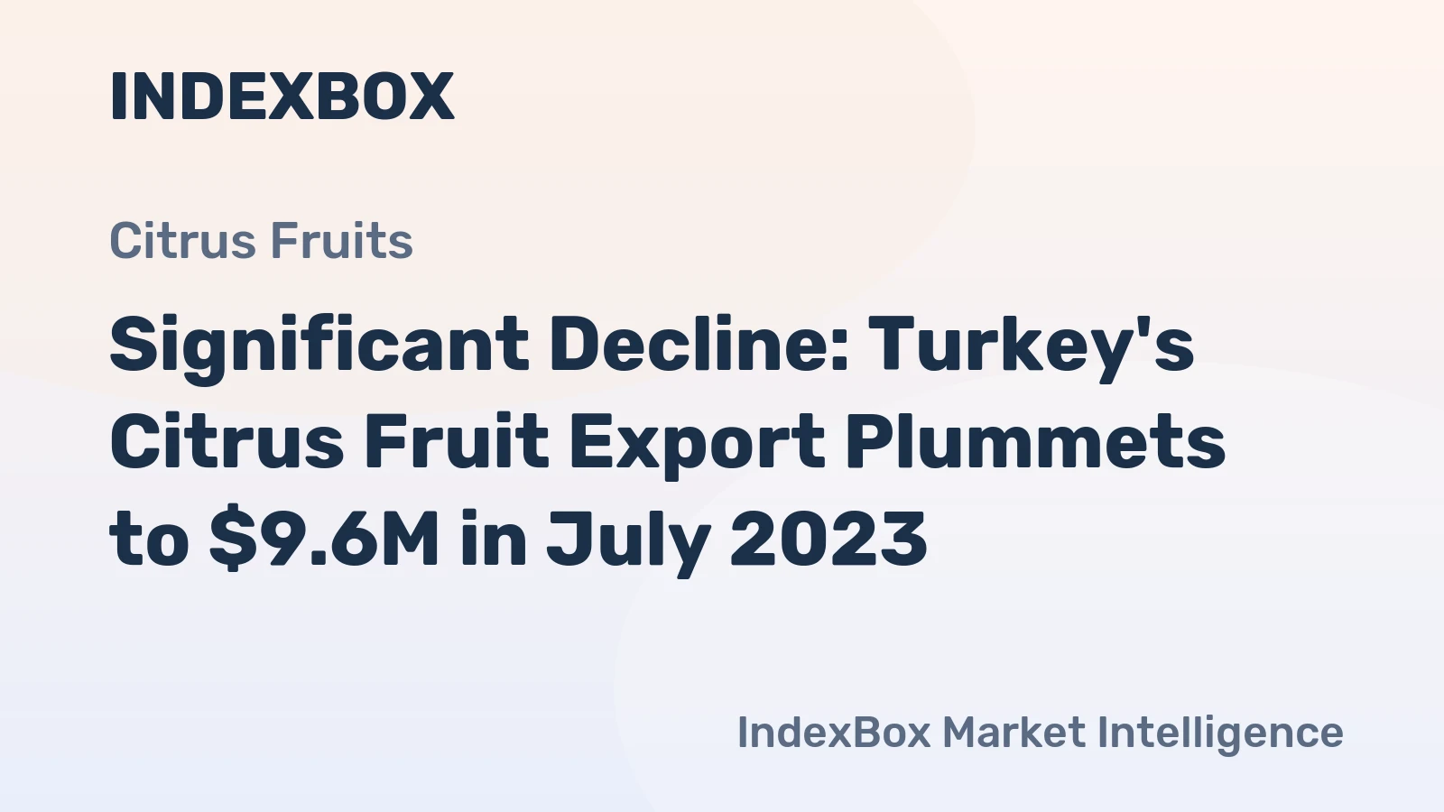 Significant Decline: Turkey's Citrus Fruit Export Plummets to $9.6M in July 2023