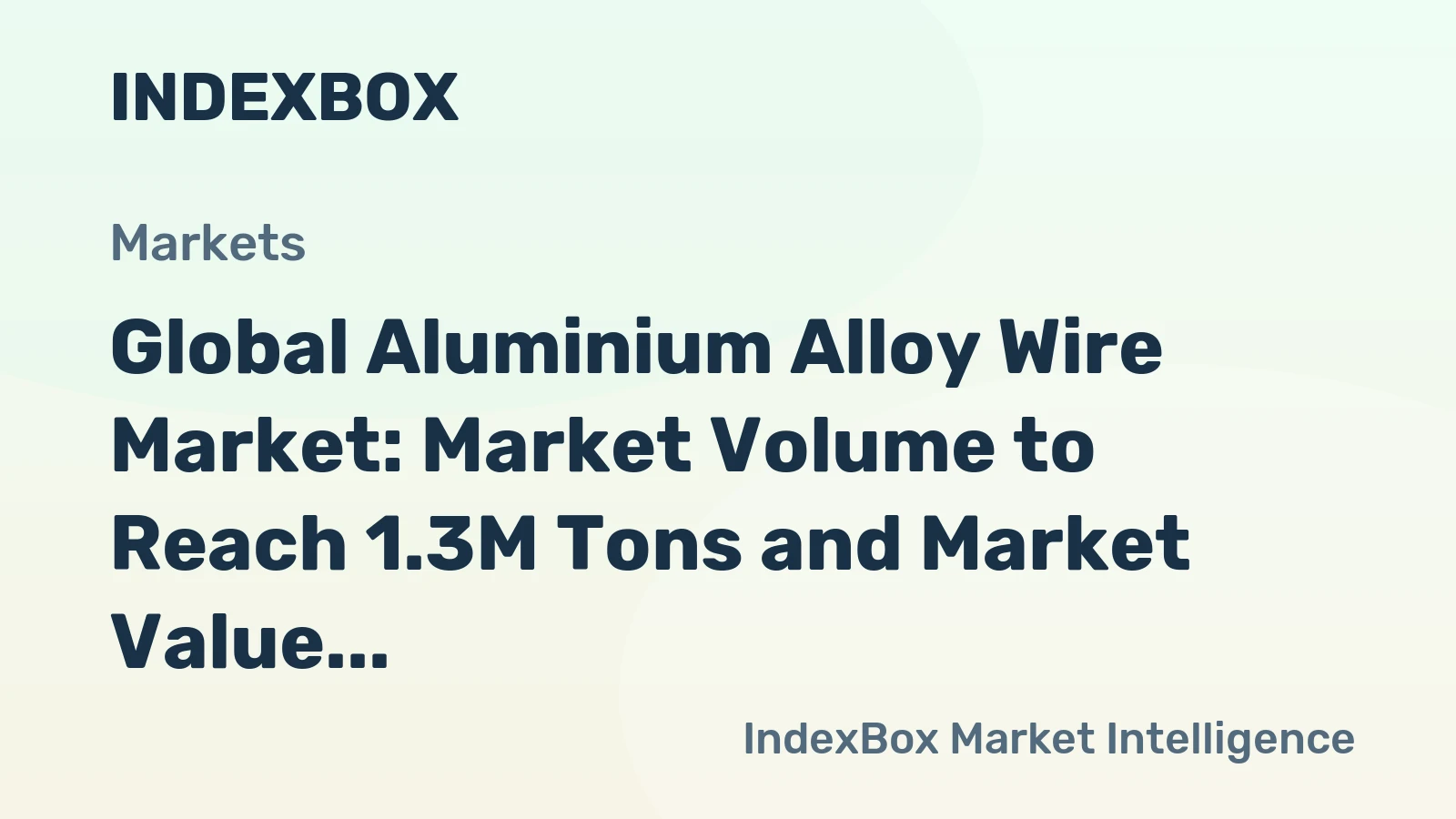 Global Aluminium Alloy Wire Market: Market Volume to Reach 1.3M Tons and Market Value to Hit $6B by 2035