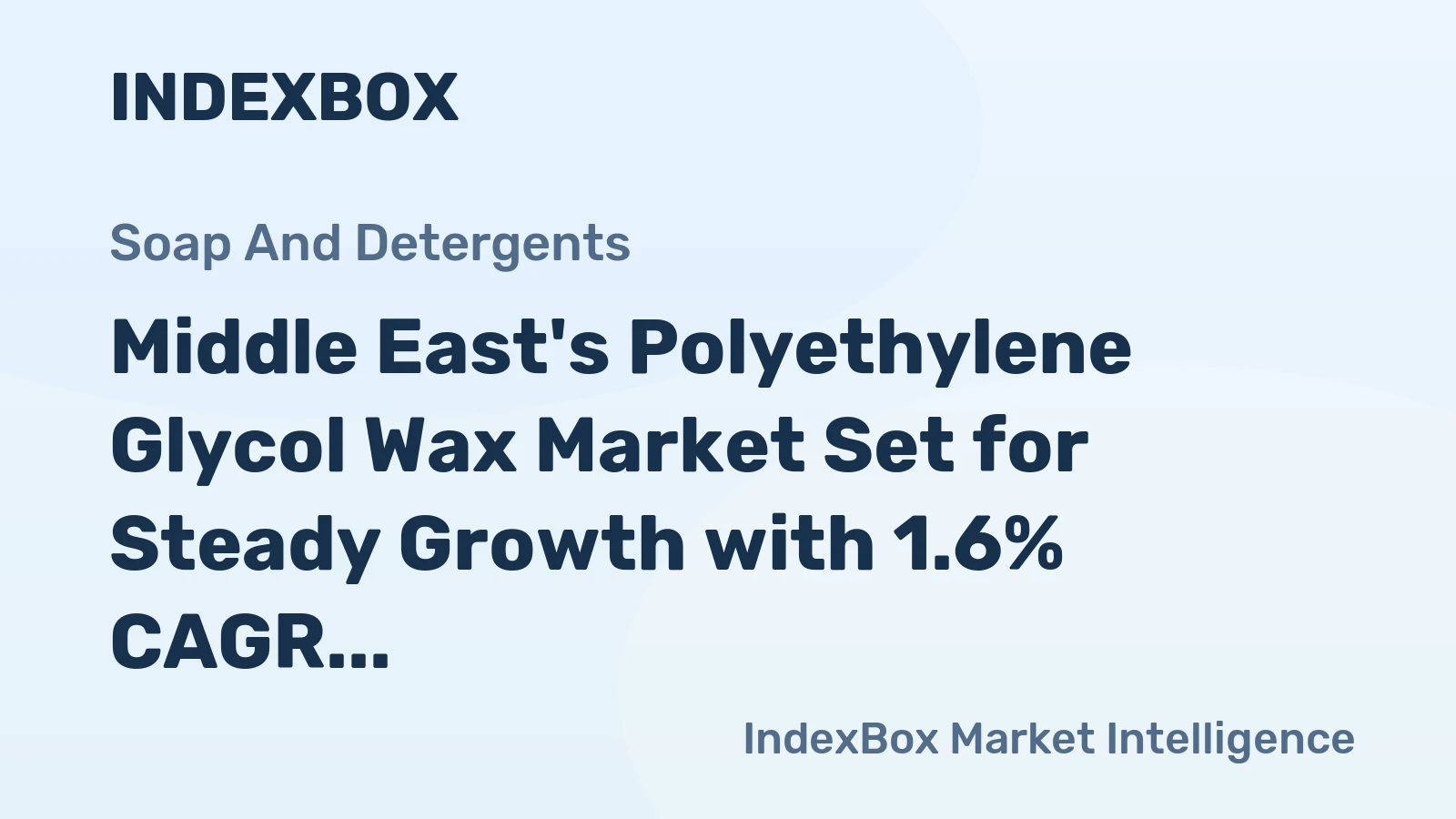 Middle East's Polyethylene Glycol Wax Market Set for Steady Growth with 1.6% CAGR Through 2035