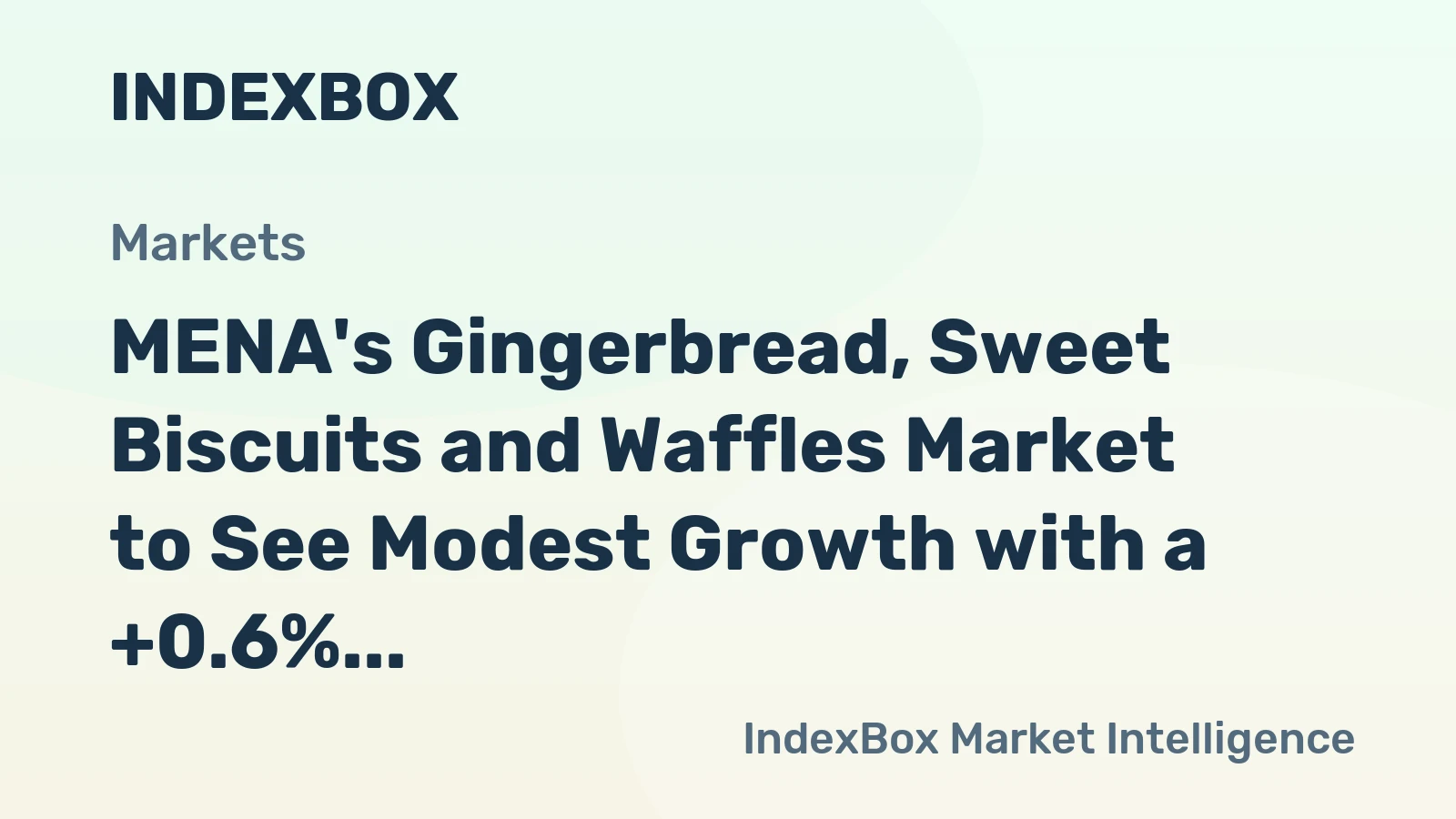 MENA's Gingerbread, Sweet Biscuits and Waffles Market to See Modest Growth with a +0.6% CAGR till 2035