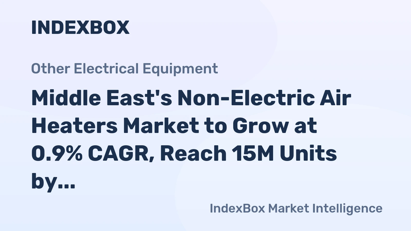 Middle East's Non-Electric Air Heaters Market to Grow at 0.9% CAGR, Reach 15M Units by 2035