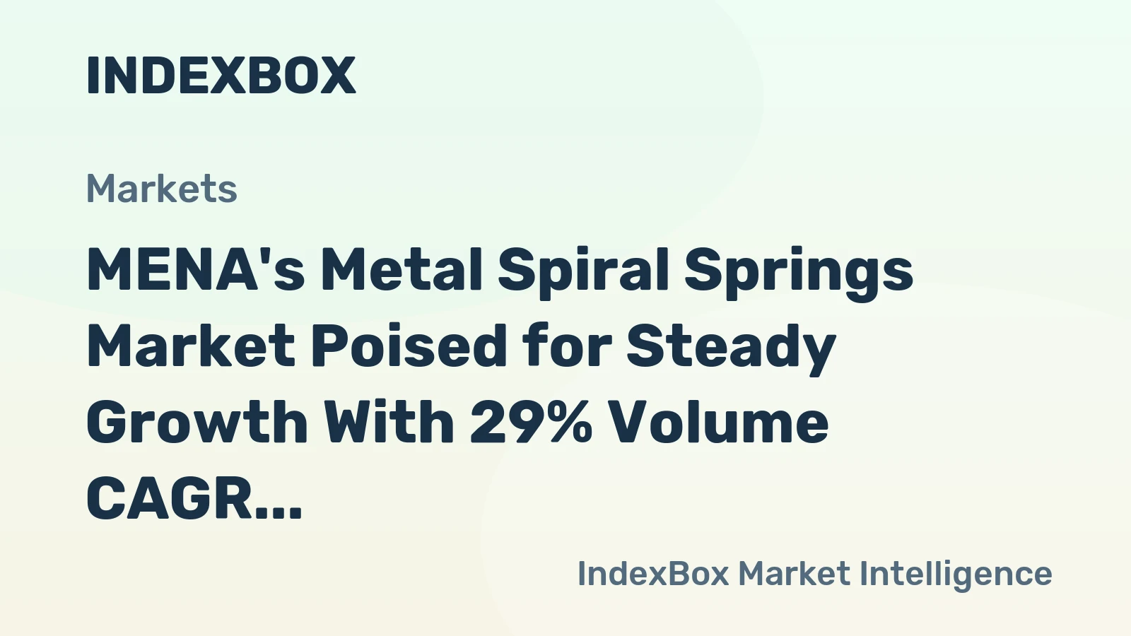 MENA's Metal Spiral Springs Market Poised for Steady Growth With 29% Volume CAGR Through 2035
