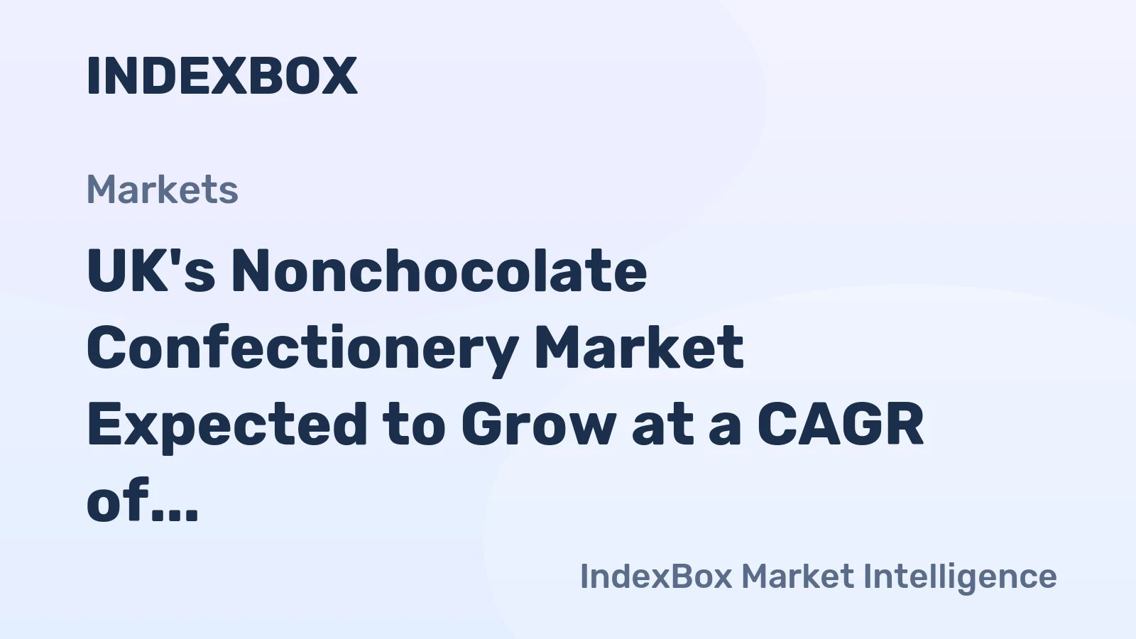 UK's Nonchocolate Confectionery Market Expected to Grow at a CAGR of +1.1% Over Next Decade