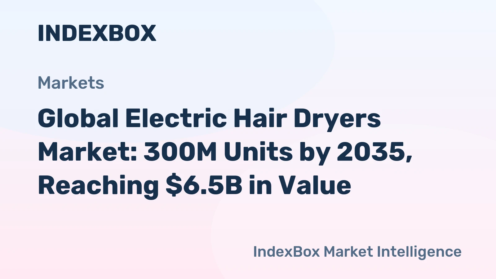 Global Electric Hair Dryers Market: 300M Units by 2035, Reaching $6.5B in Value