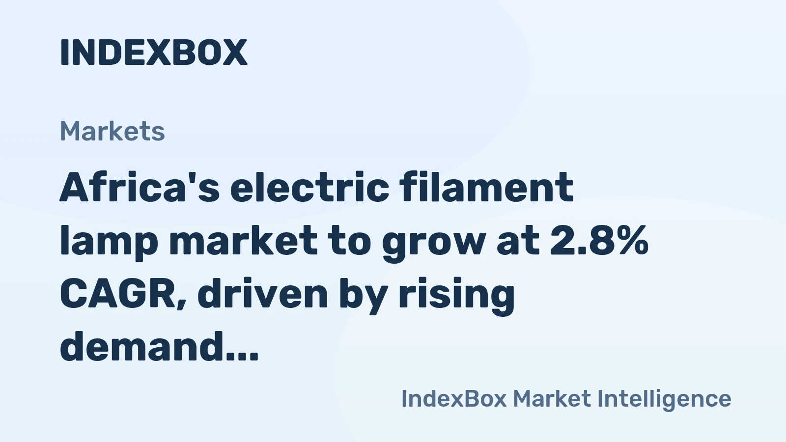 Africa's electric filament lamp market to grow at 2.8% CAGR, driven by rising demand and projected to reach $551M by 2035.