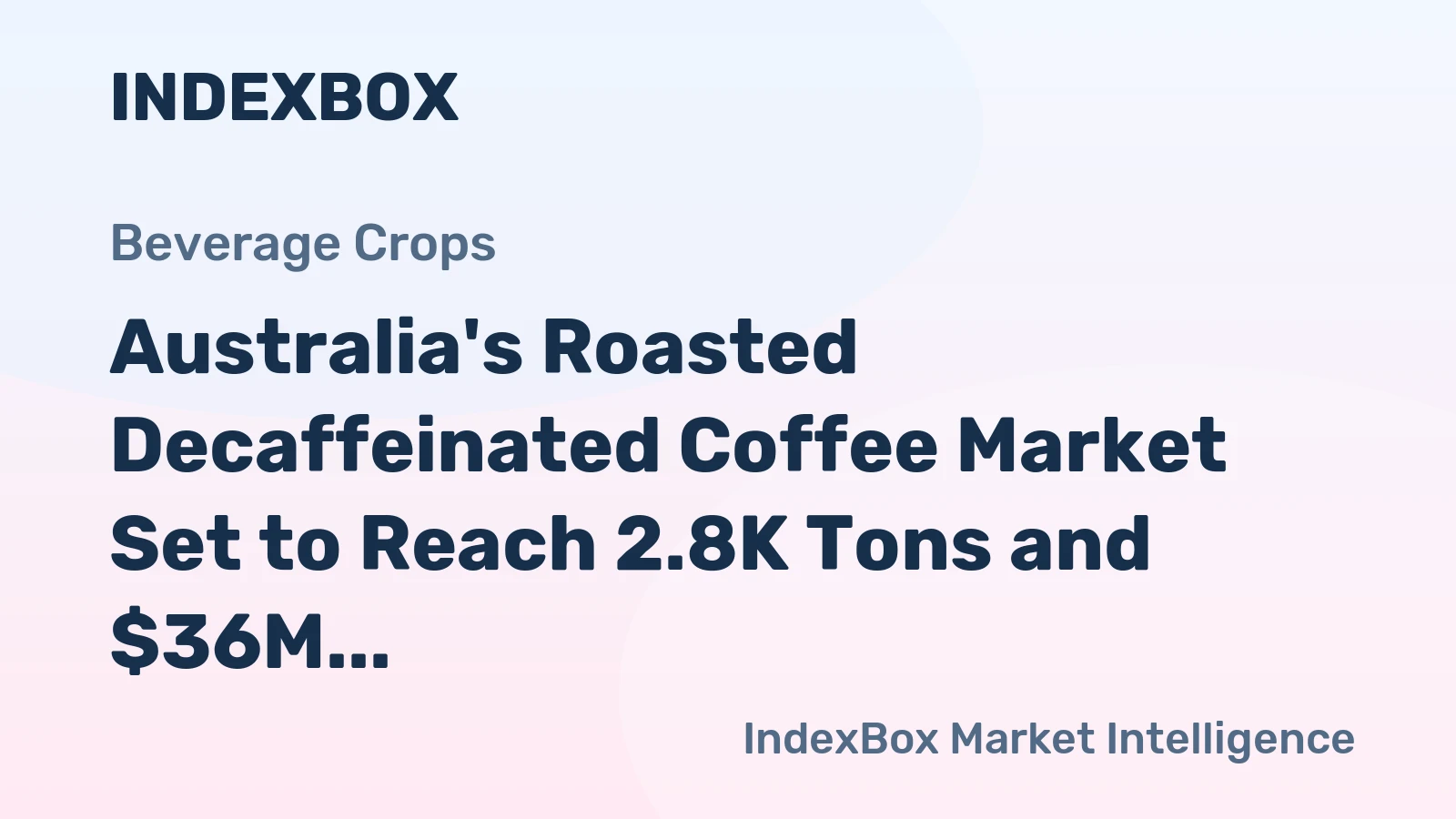 Australia's Roasted Decaffeinated Coffee Market Set to Reach 2.8K Tons and $36M by 2035