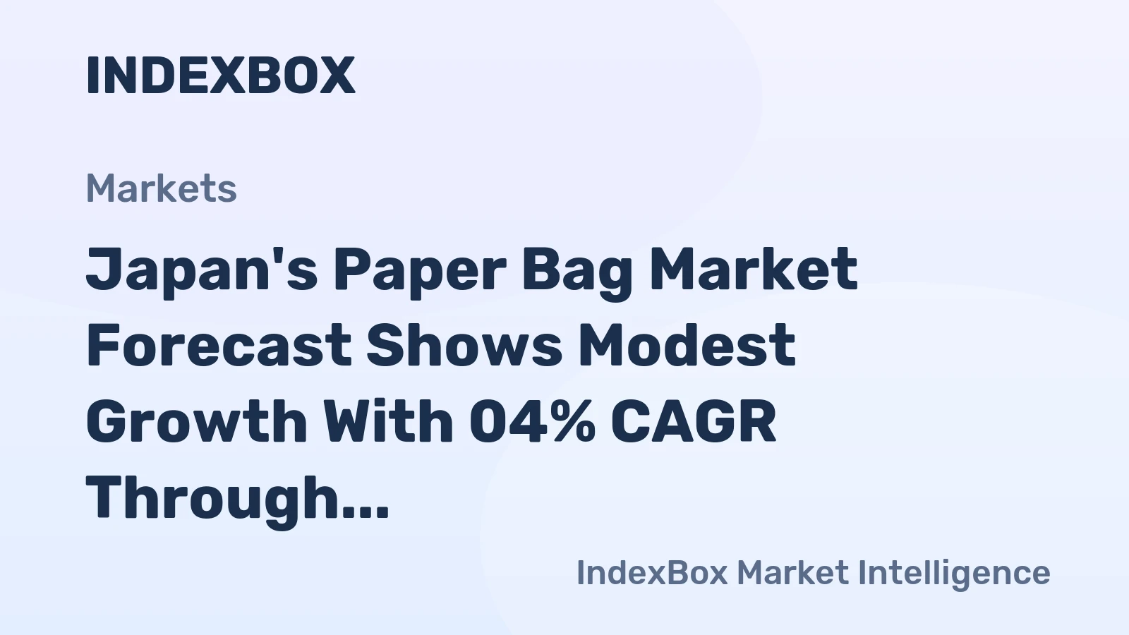 Japan's Paper Bag Market Forecast Shows Modest Growth With 04% CAGR Through 2035
