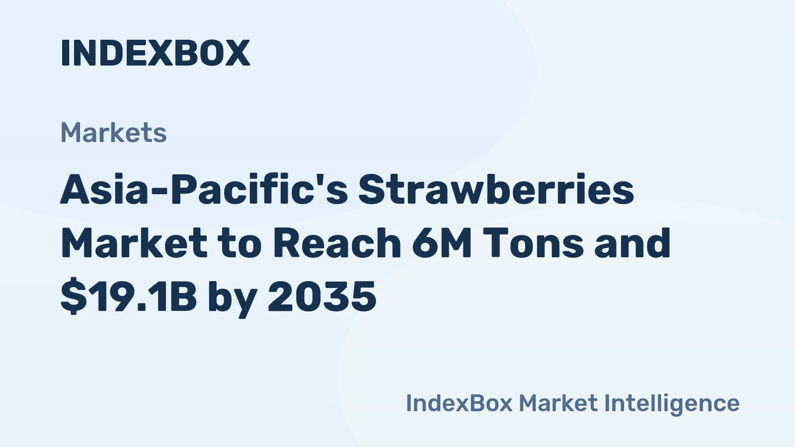 Asia-Pacific's Strawberries Market to Reach 6M Tons and $19.1B by 2035
