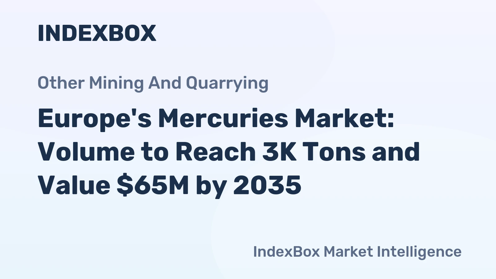 Europe's Mercuries Market: Volume to Reach 3K Tons and Value $65M by 2035