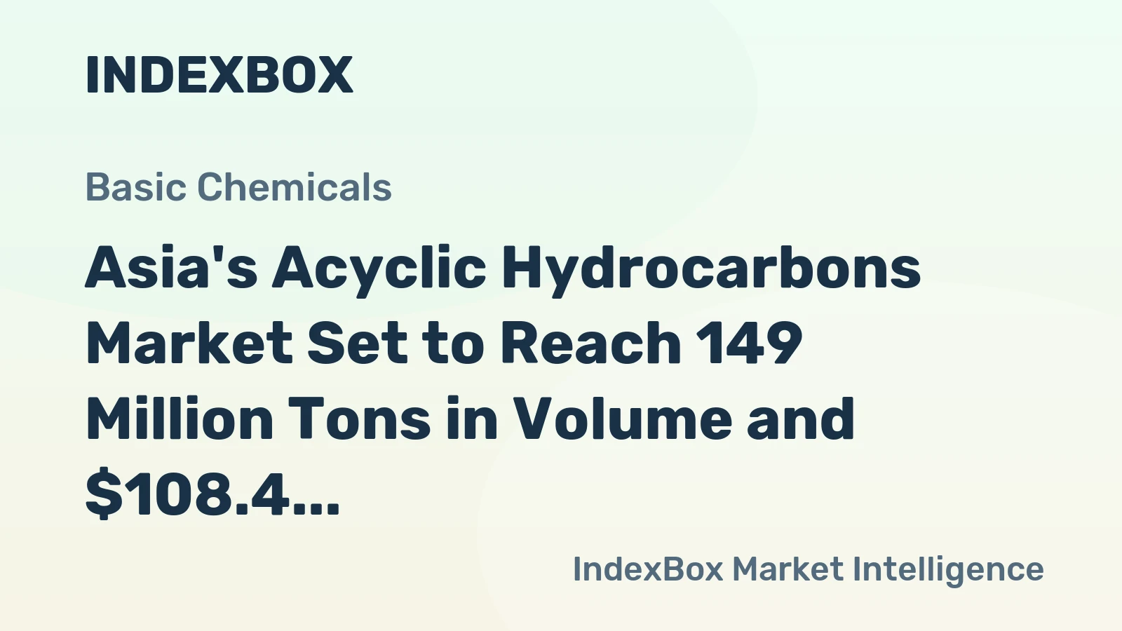 Asia's Acyclic Hydrocarbons Market Set to Reach 149 Million Tons in Volume and $108.4 Billion in Value by 2035