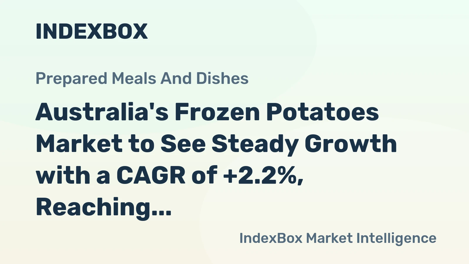 Australia's Frozen Potatoes Market to See Steady Growth with a CAGR of +2.2%, Reaching 346K Tons by 2035