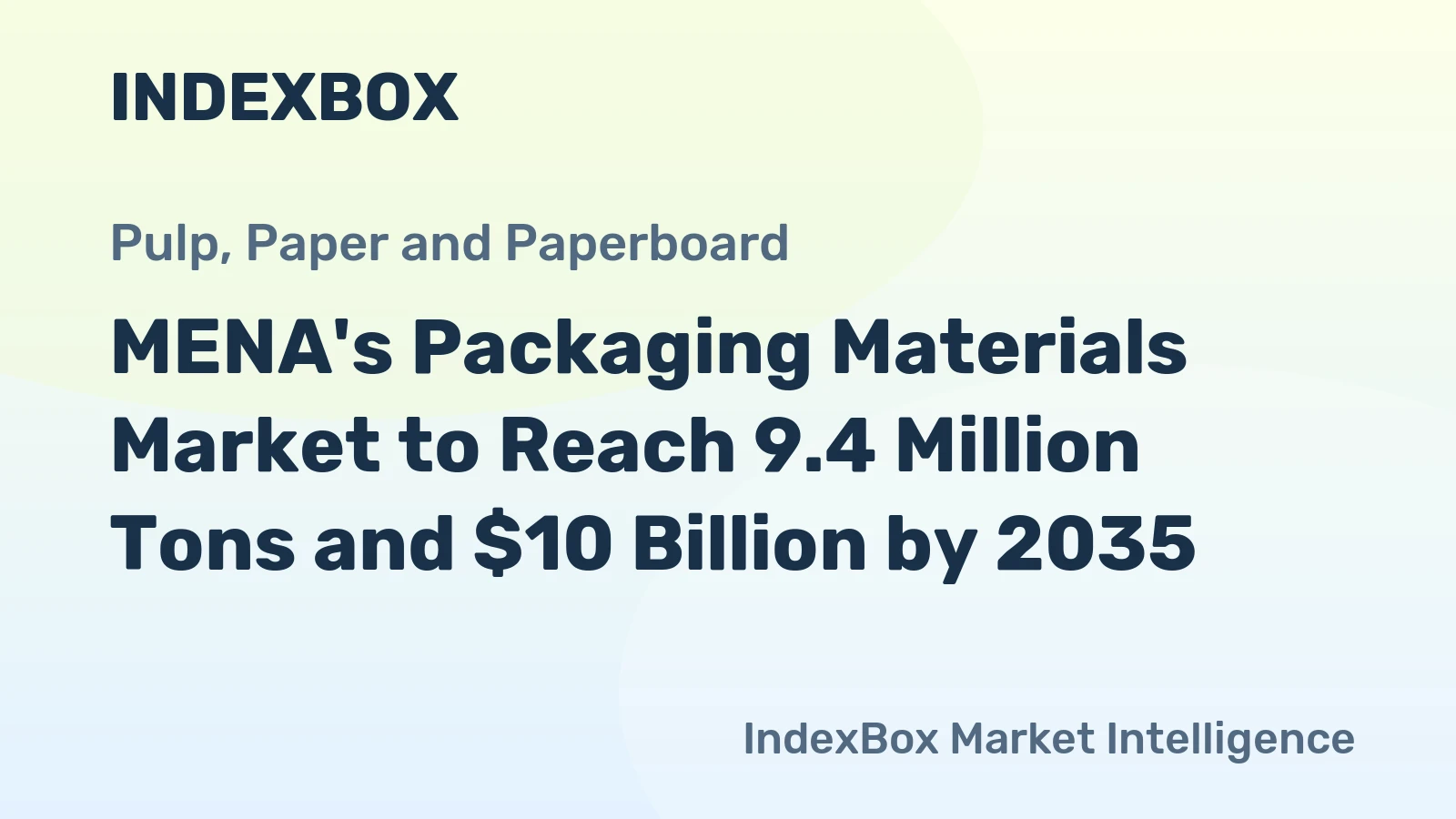 MENA's Packaging Materials Market to Reach 9.4 Million Tons and $10 Billion by 2035