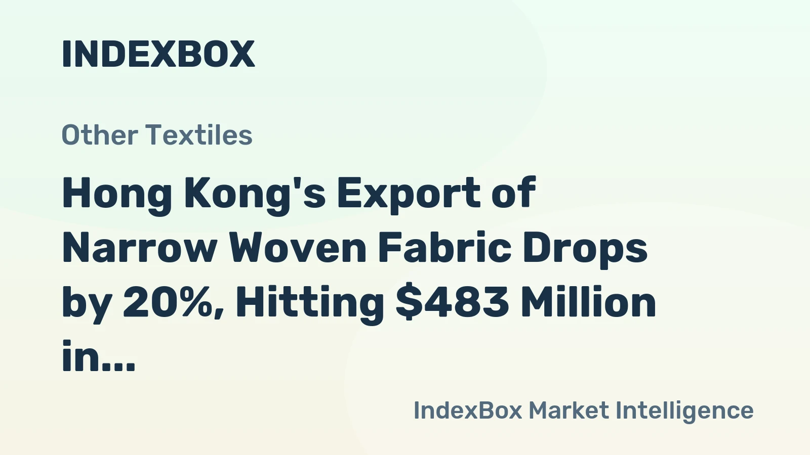 Hong Kong's Export of Narrow Woven Fabric Drops by 20%, Hitting $483 Million in 2023