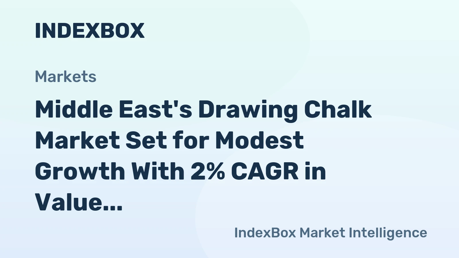 Middle East's Drawing Chalk Market Set for Modest Growth With 2% CAGR in Value Through 2035