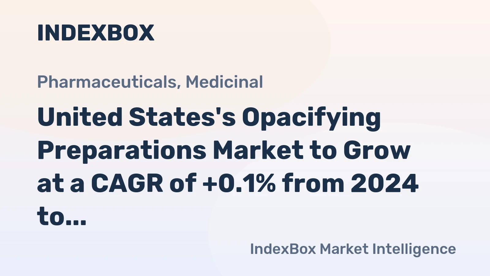 United States's Opacifying Preparations Market to Grow at a CAGR of +0.1% from 2024 to 2035