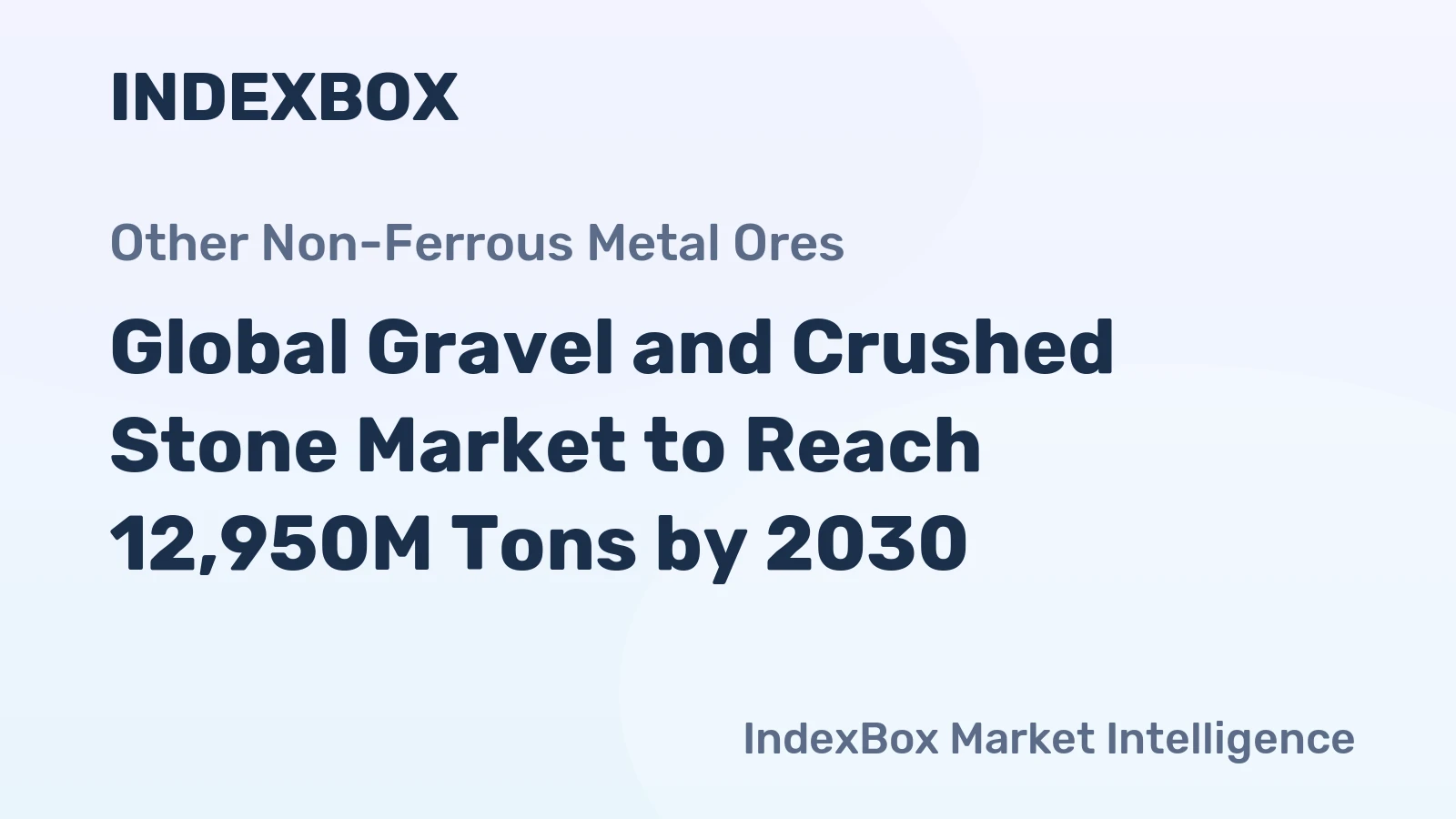 Global Gravel and Crushed Stone Market to Reach 12,950M Tons by 2030