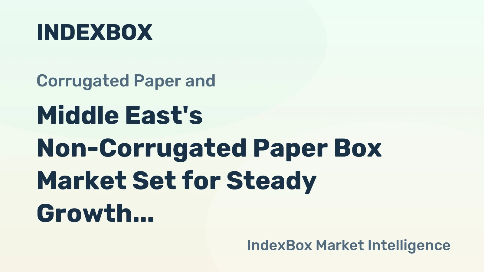 Middle East's Non-Corrugated Paper Box Market Set for Steady Growth with 1.6% CAGR Through 2035