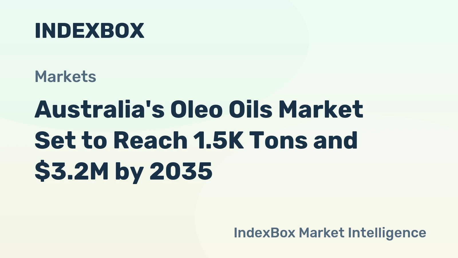Australia's Oleo Oils Market Set to Reach 1.5K Tons and $3.2M by 2035