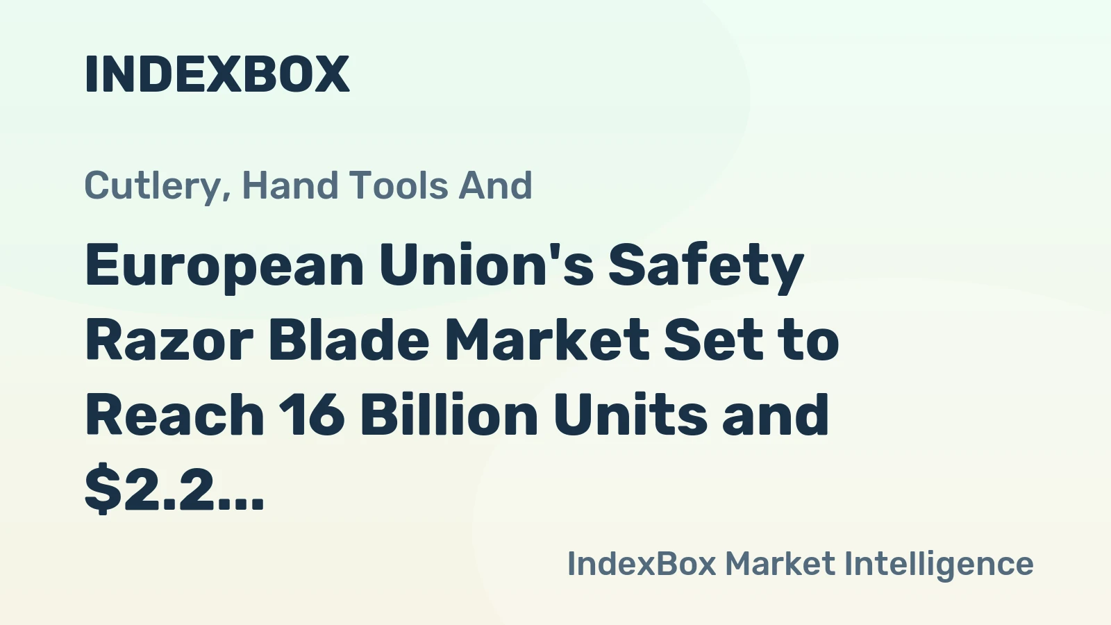 European Union's Safety Razor Blade Market Set to Reach 16 Billion Units and $2.2 Billion in Value by 2035