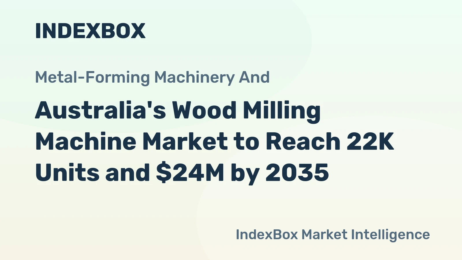 Australia's Wood Milling Machine Market to Reach 22K Units and $24M by 2035