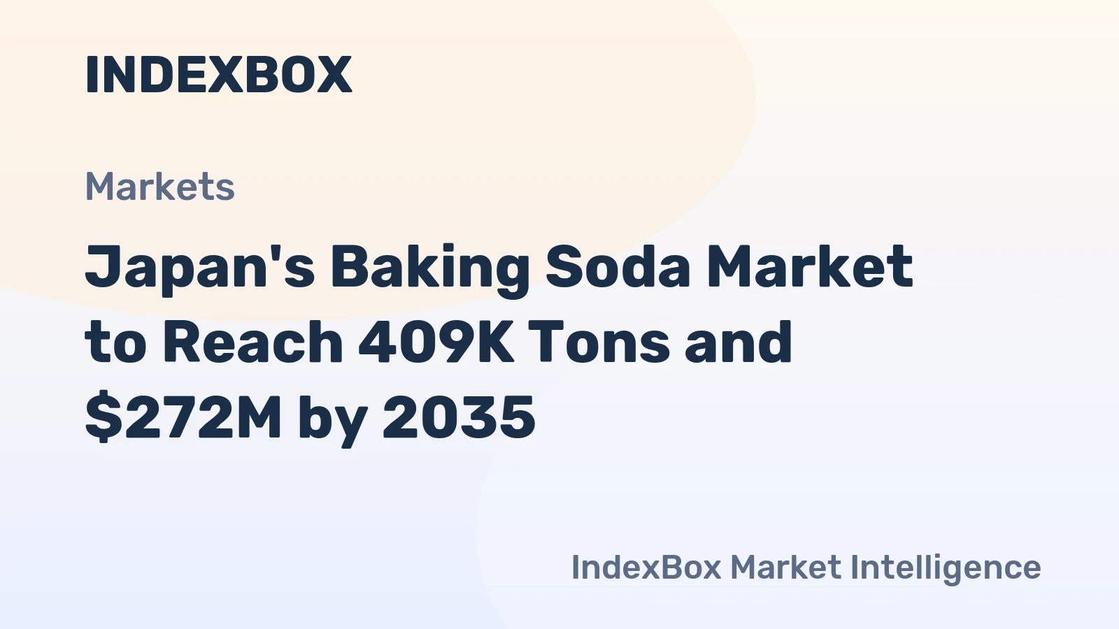 Japan's Baking Soda Market to Reach 409K Tons and $272M by 2035