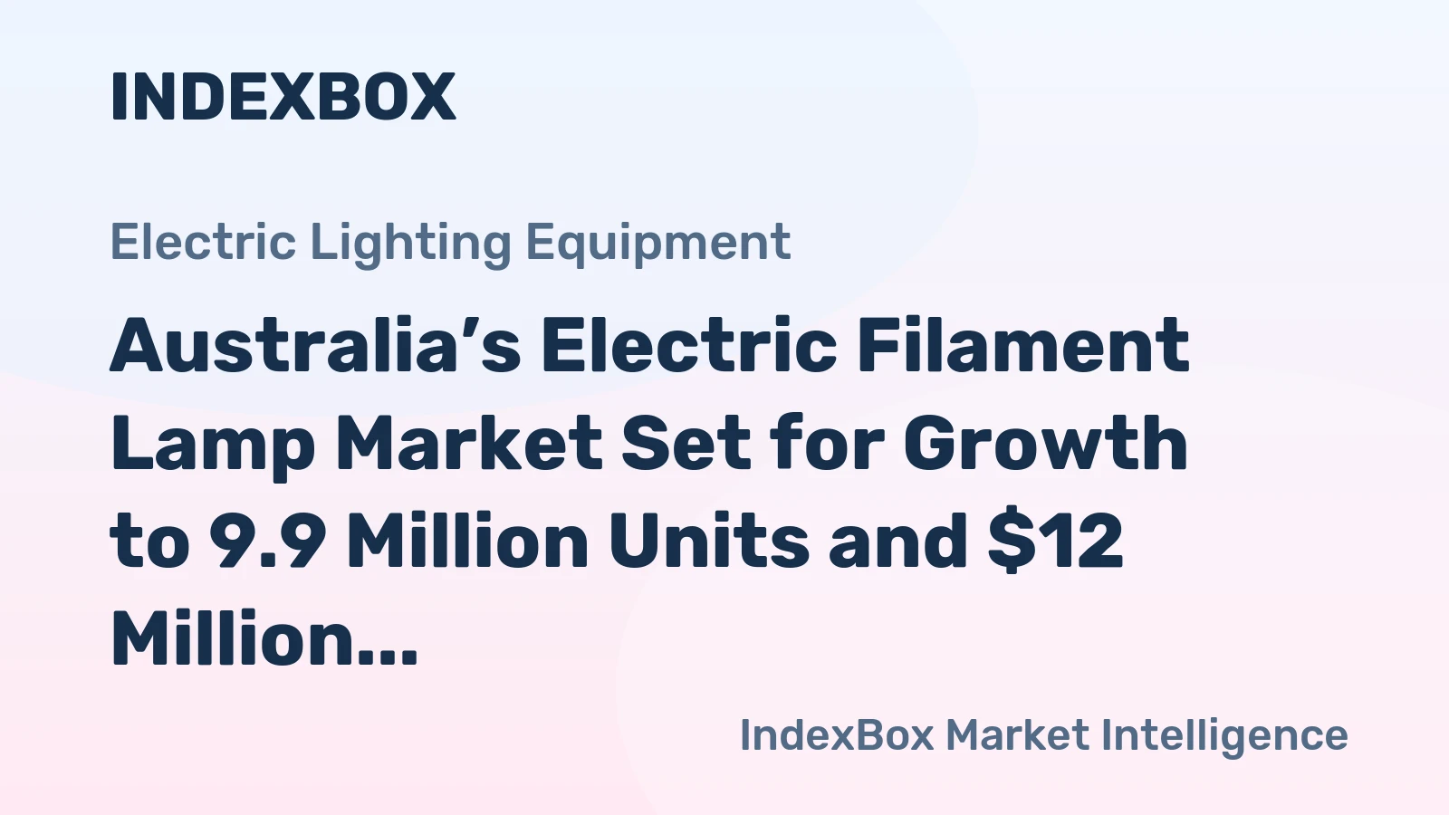 Australia’s Electric Filament Lamp Market Set for Growth to 9.9 Million Units and $12 Million Value