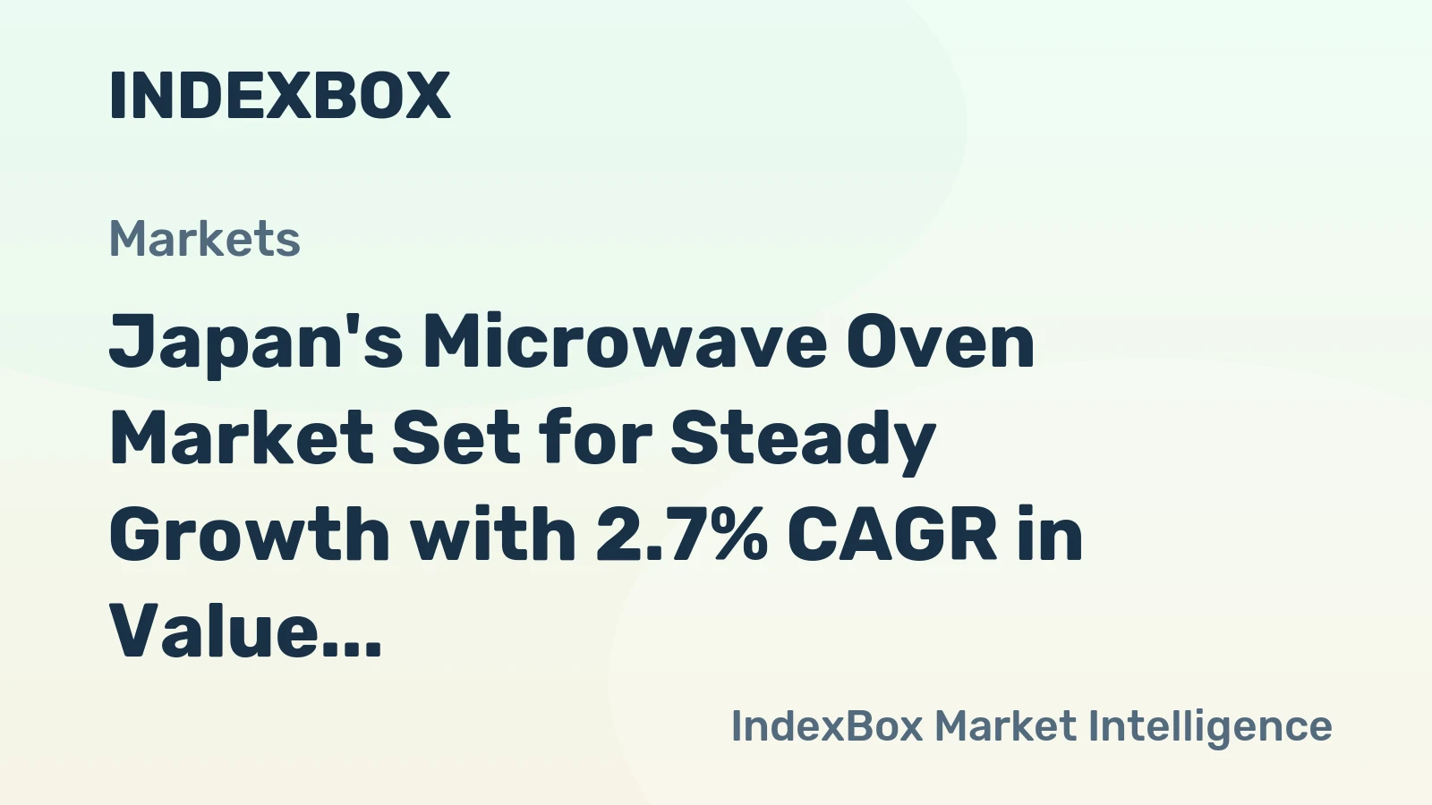 Japan's Microwave Oven Market Set for Steady Growth with 2.7% CAGR in Value Through 2035