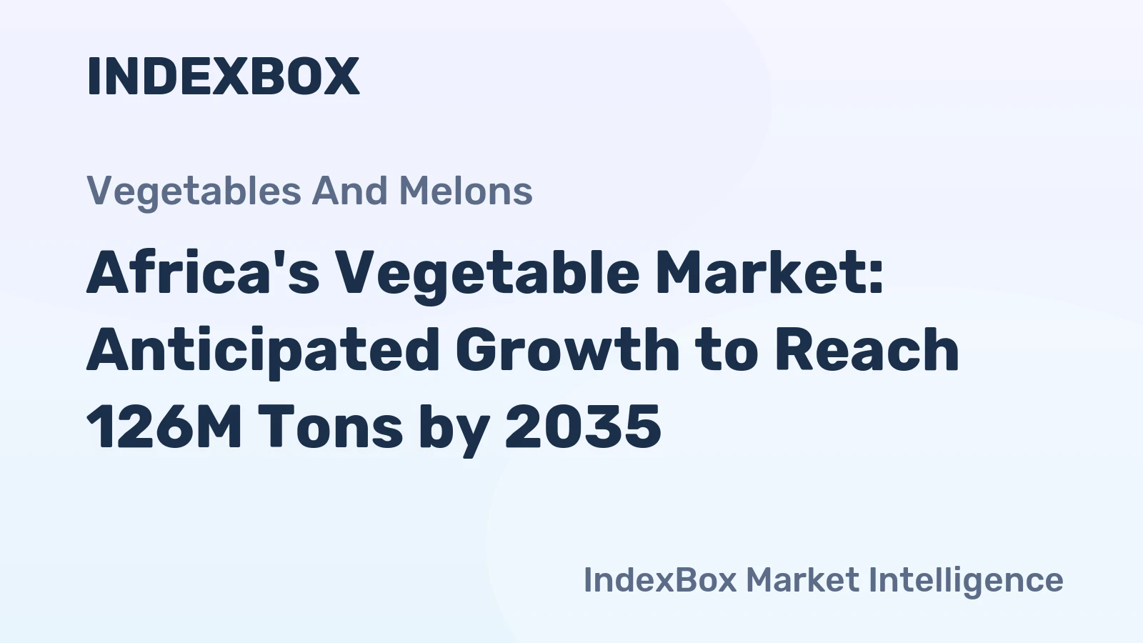 Africa's Vegetable Market: Anticipated Growth to Reach 126M Tons by 2035