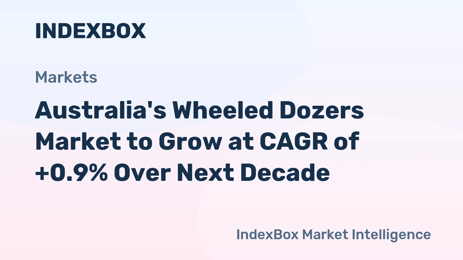 Australia's Wheeled Dozers Market to Grow at CAGR of +0.9% Over Next Decade