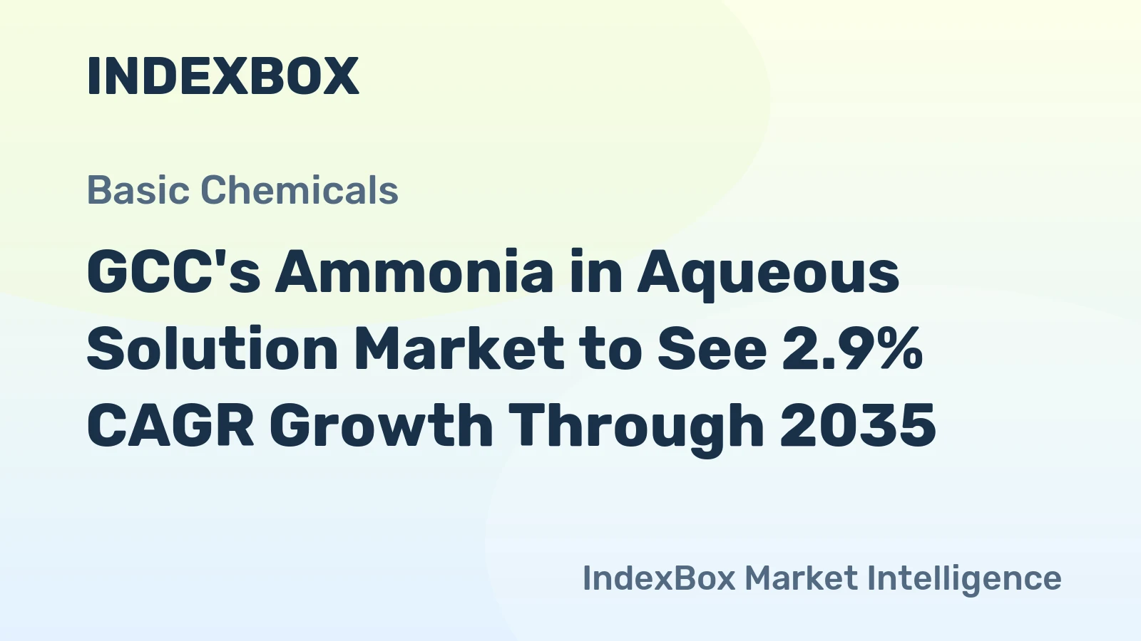 GCC's Ammonia in Aqueous Solution Market to See 2.9% CAGR Growth Through 2035