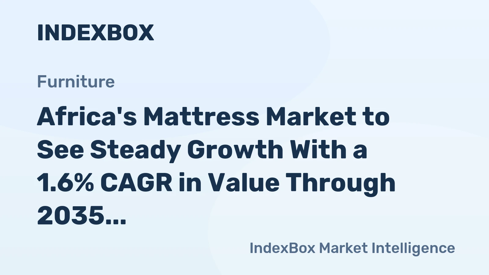 Africa's Mattress Market to See Steady Growth With a 1.6% CAGR in Value Through 2035