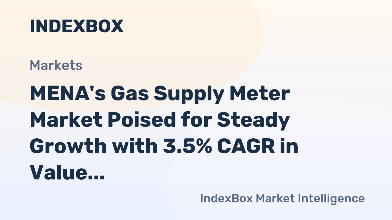 MENA's Gas Supply Meter Market Poised for Steady Growth with 3.5% CAGR in Value