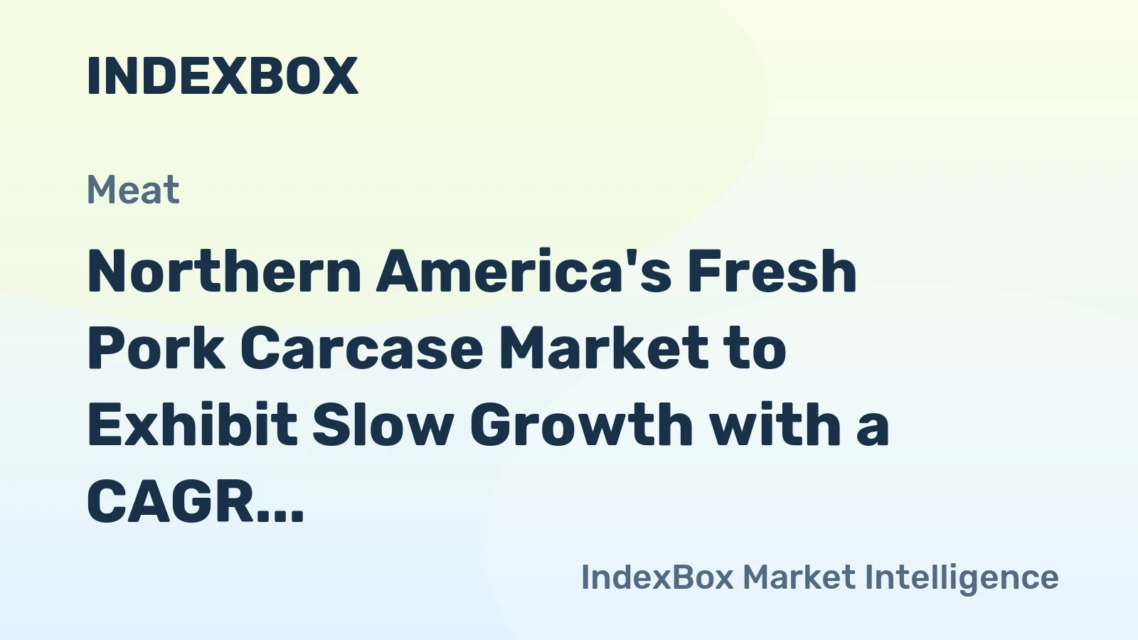 Northern America's Fresh Pork Carcase Market to Exhibit Slow Growth with a CAGR of +0.2% from 2024 to 2035
