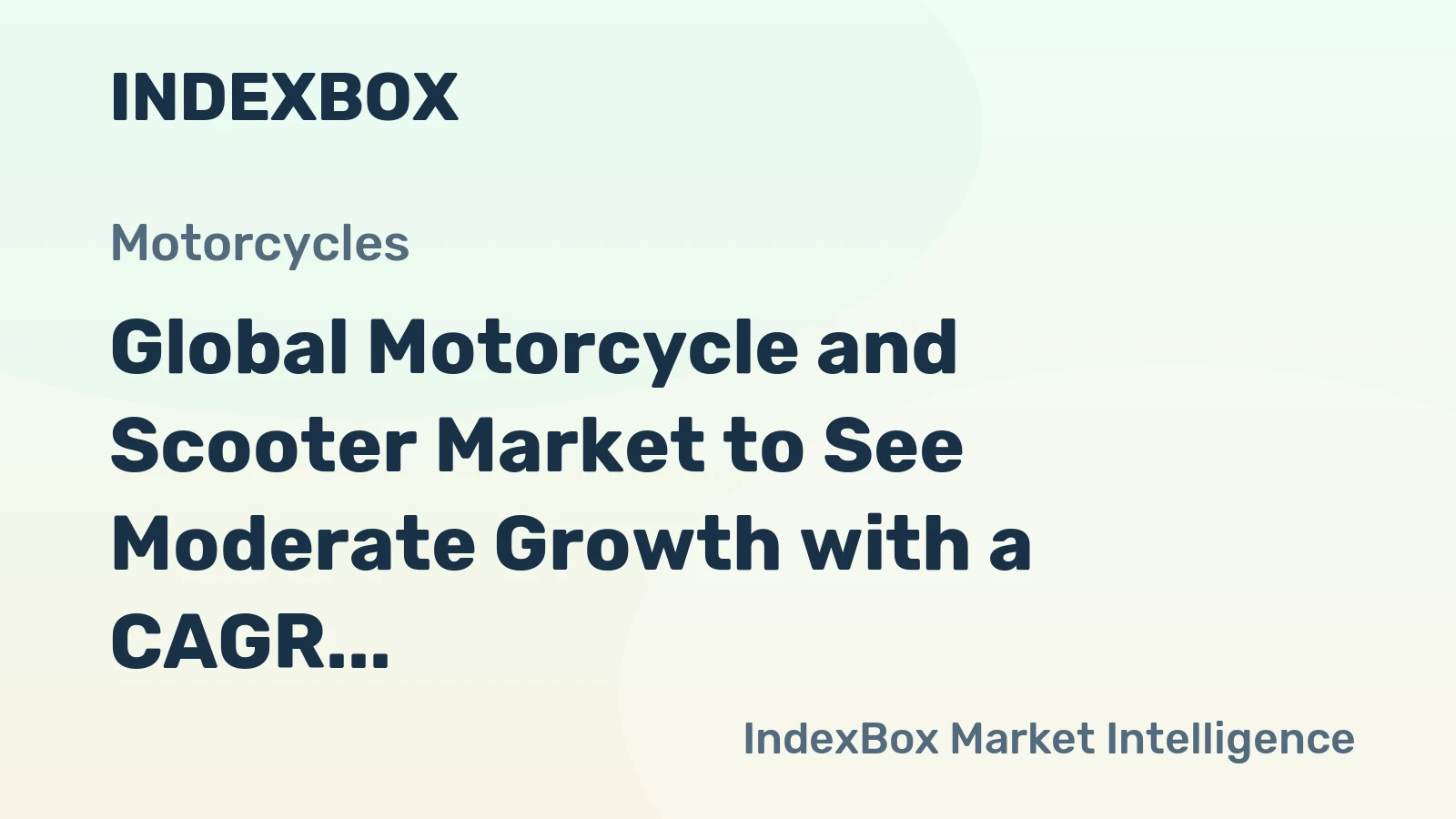 Global Motorcycle and Scooter Market to See Moderate Growth with a CAGR of +1.1% from 2024 to 2035