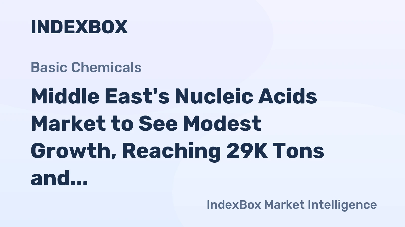 Middle East's Nucleic Acids Market to See Modest Growth, Reaching 29K Tons and $1.2B by 2035
