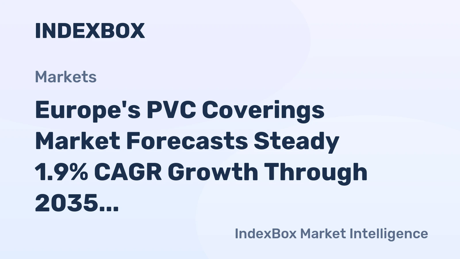 Europe's PVC Coverings Market Forecasts Steady 1.9% CAGR Growth Through 2035