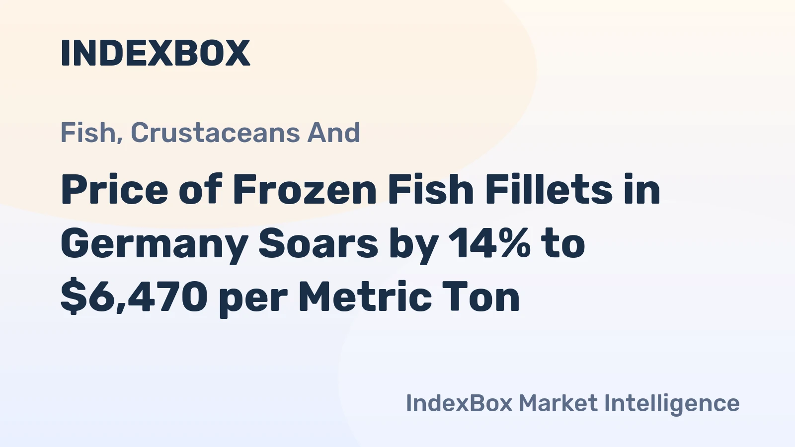 Price of Frozen Fish Fillets in Germany Soars by 14% to $6,470 per Metric Ton