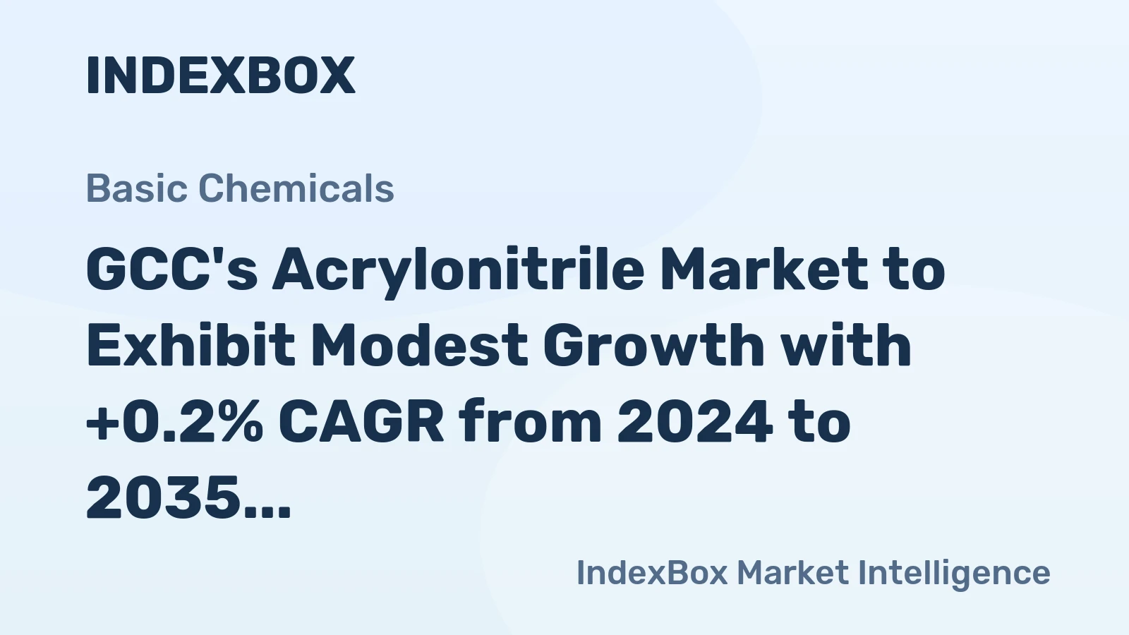 GCC's Acrylonitrile Market to Exhibit Modest Growth with +0.2% CAGR from 2024 to 2035