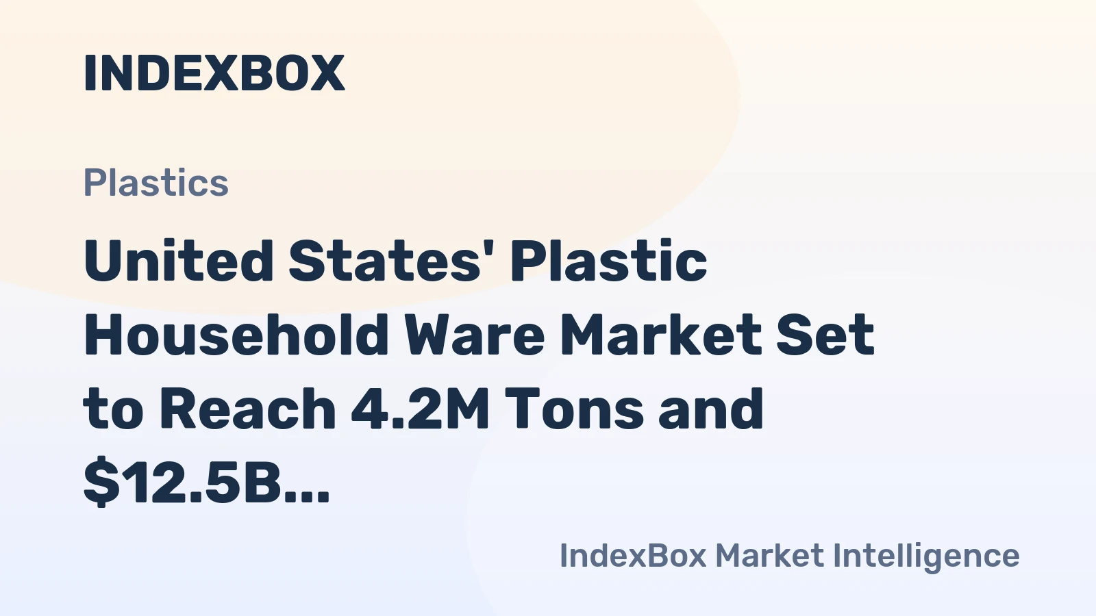 United States' Plastic Household Ware Market Set to Reach 4.2M Tons and $12.5B by 2035