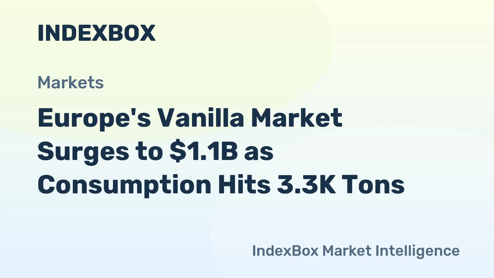 Europe's Vanilla Market Surges to $1.1B as Consumption Hits 3.3K Tons