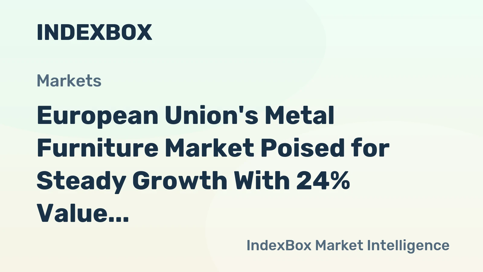 European Union's Metal Furniture Market Poised for Steady Growth With 24% Value CAGR Through 2035