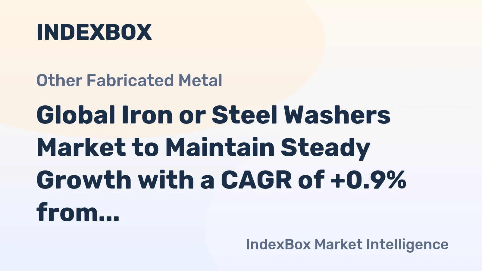 Global Iron or Steel Washers Market to Maintain Steady Growth with a CAGR of +0.9% from 2024 to 2035