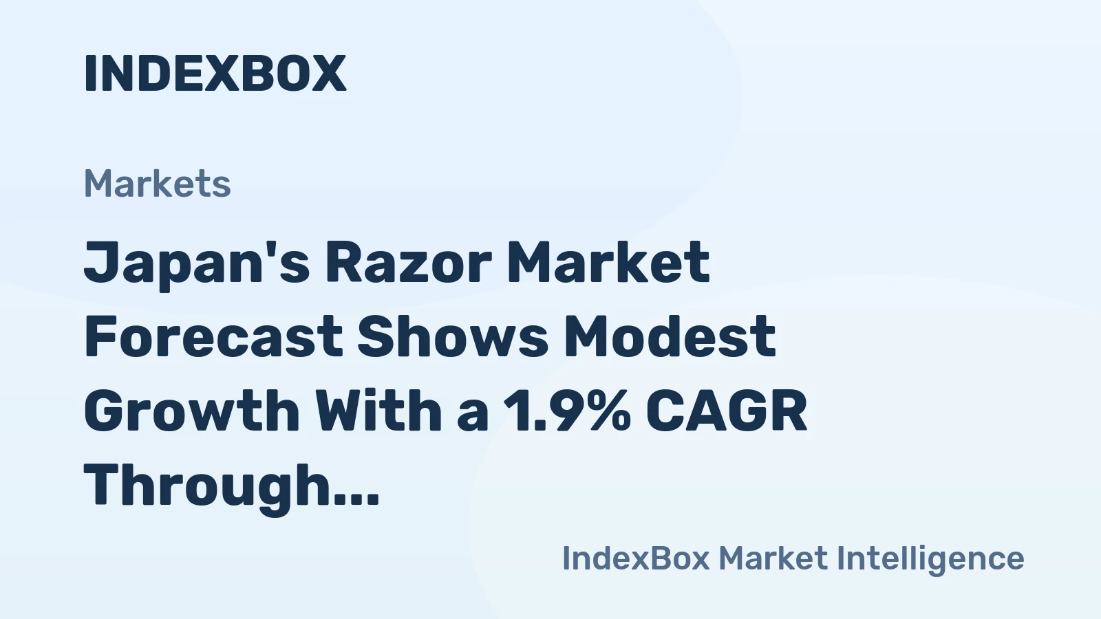 Japan's Razor Market Forecast Shows Modest Growth With a 1.9% CAGR Through 2035