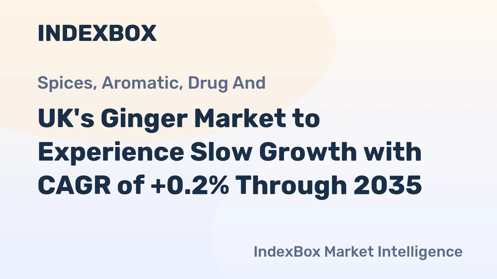 UK's Ginger Market to Experience Slow Growth with CAGR of +0.2% Through 2035