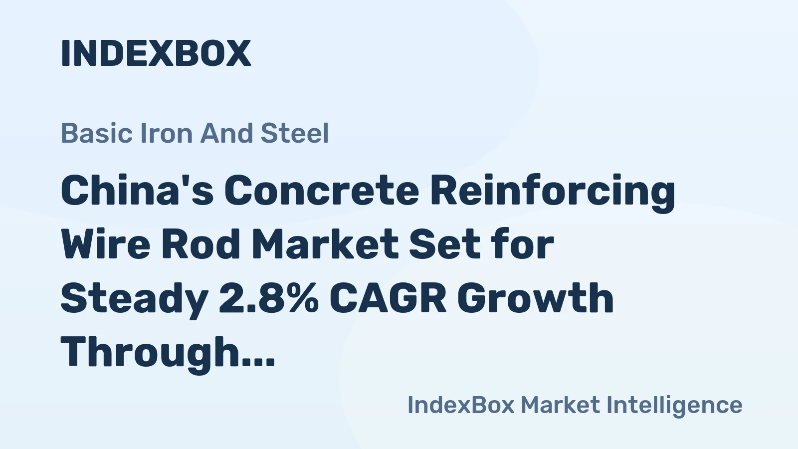 China's Concrete Reinforcing Wire Rod Market Set for Steady 2.8% CAGR Growth Through 2035